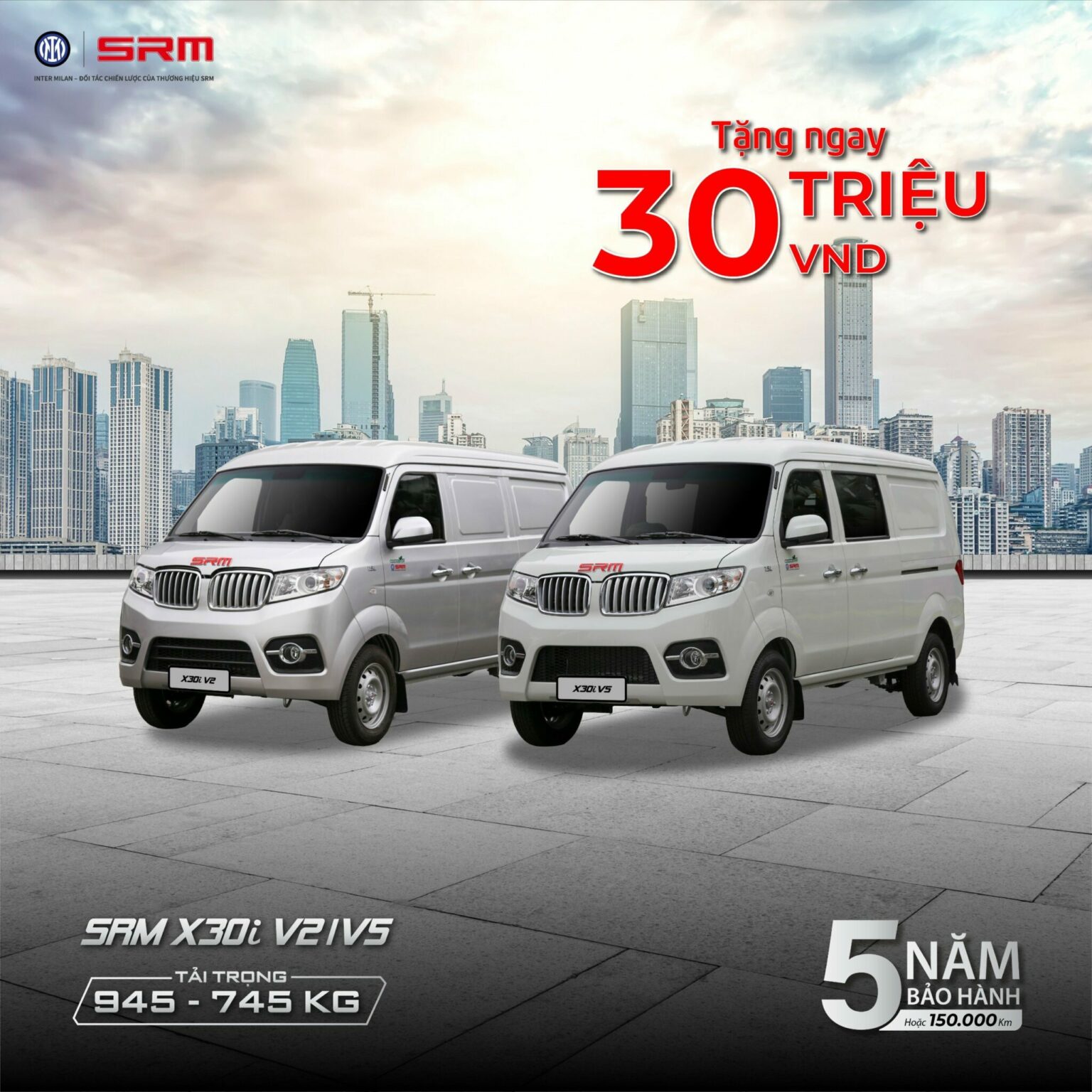 Xe Tải Van SRM X30 V5 5 chỗ | Giá xe SRM X30 Ưu Đãi